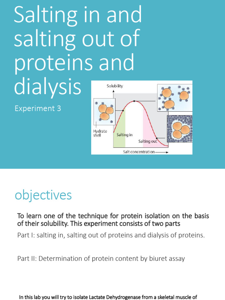 Salting in Out | PDF | Protein Purification | Solubility