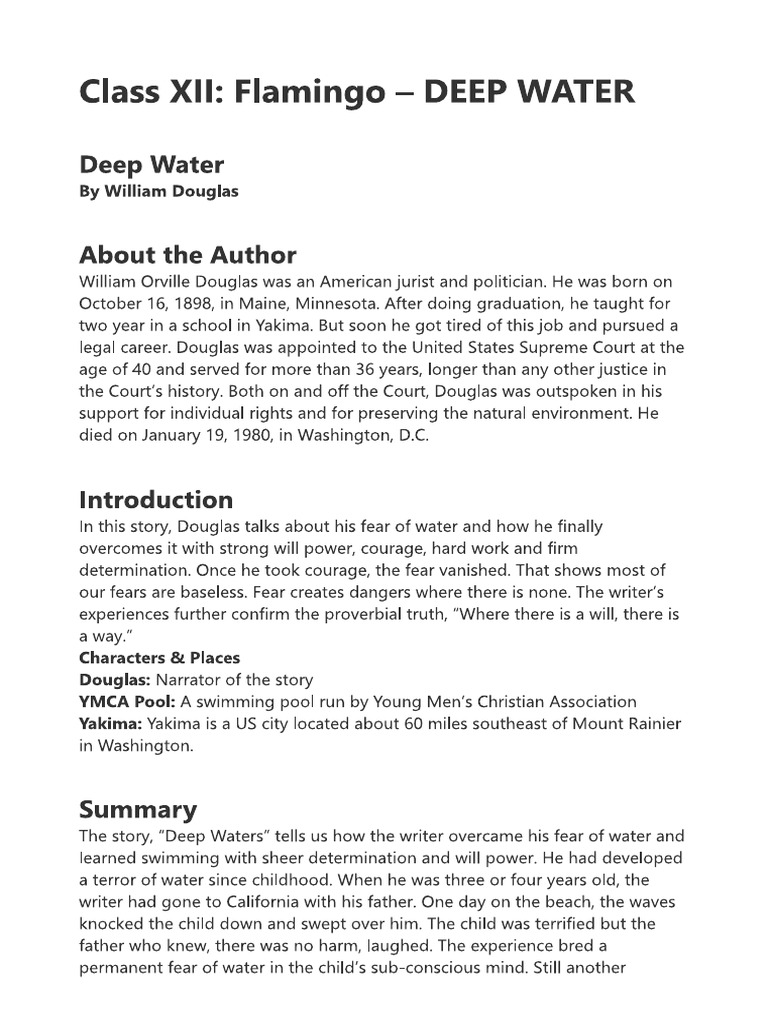 Flamingo – Deep Water | PDF