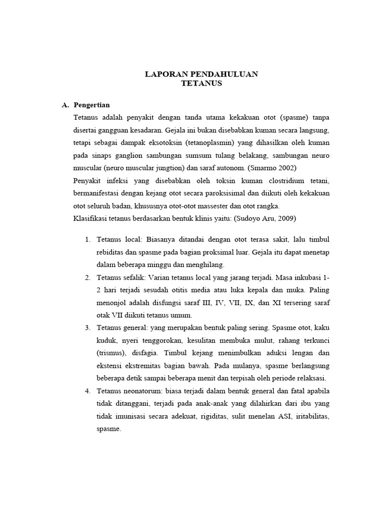 LP Tetanus | PDF | Pengembangan Diri