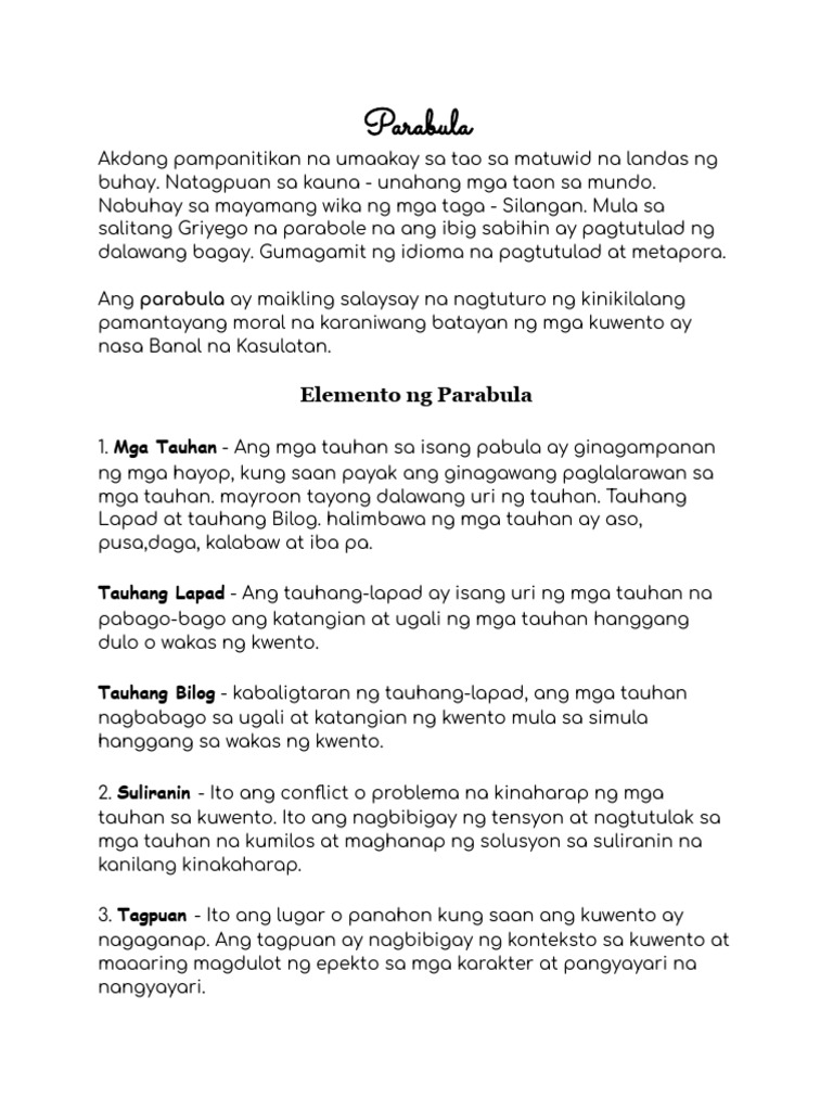 Filipino Notes V3 | PDF