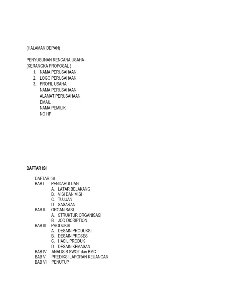 Format Proposal PKK | PDF