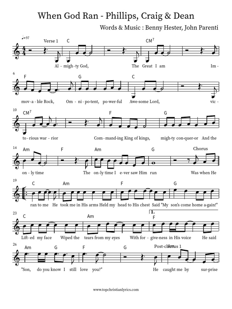 When God Ran (Transcription) | PDF