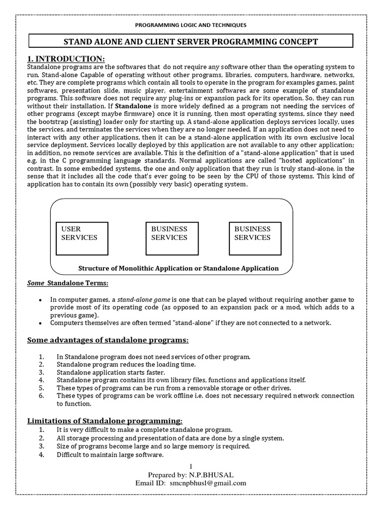 Unit5 PLT Standalone and Web Based Programming-1 | PDF | Client–Server Model | World Wide Web