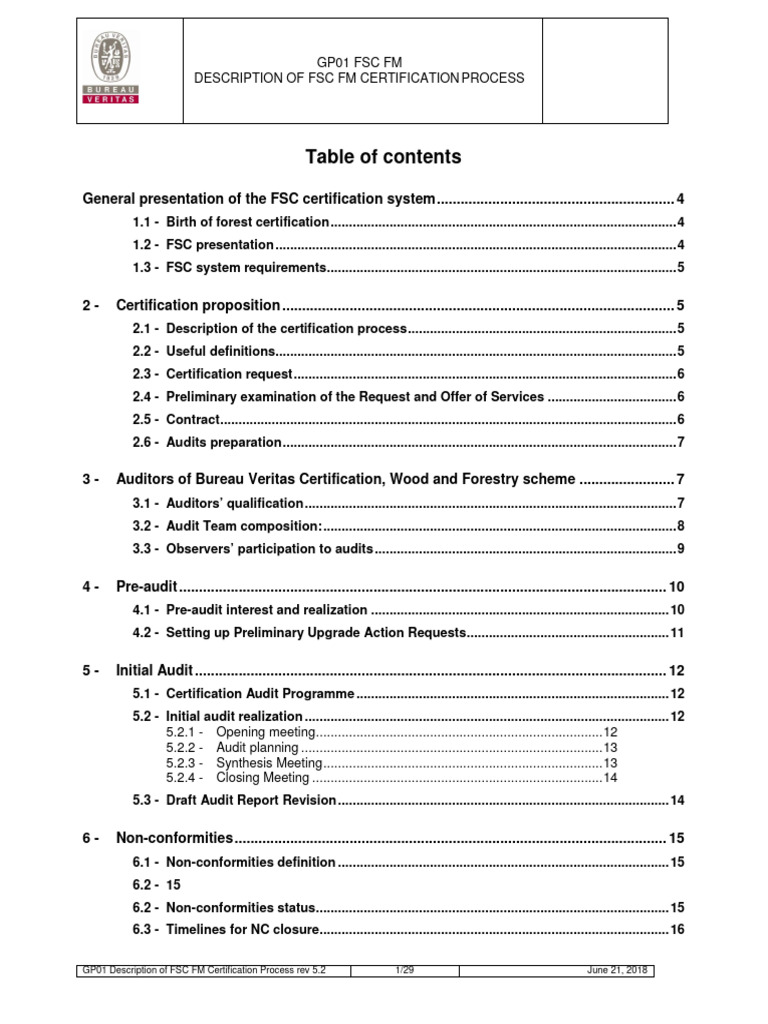 GP01 Description of FSC FM Certification Process 7 | PDF | Forest ...