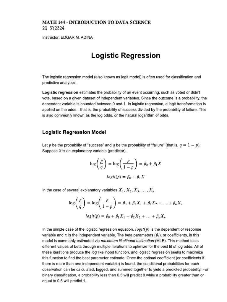 Cabino Logreg-Exercise | PDF