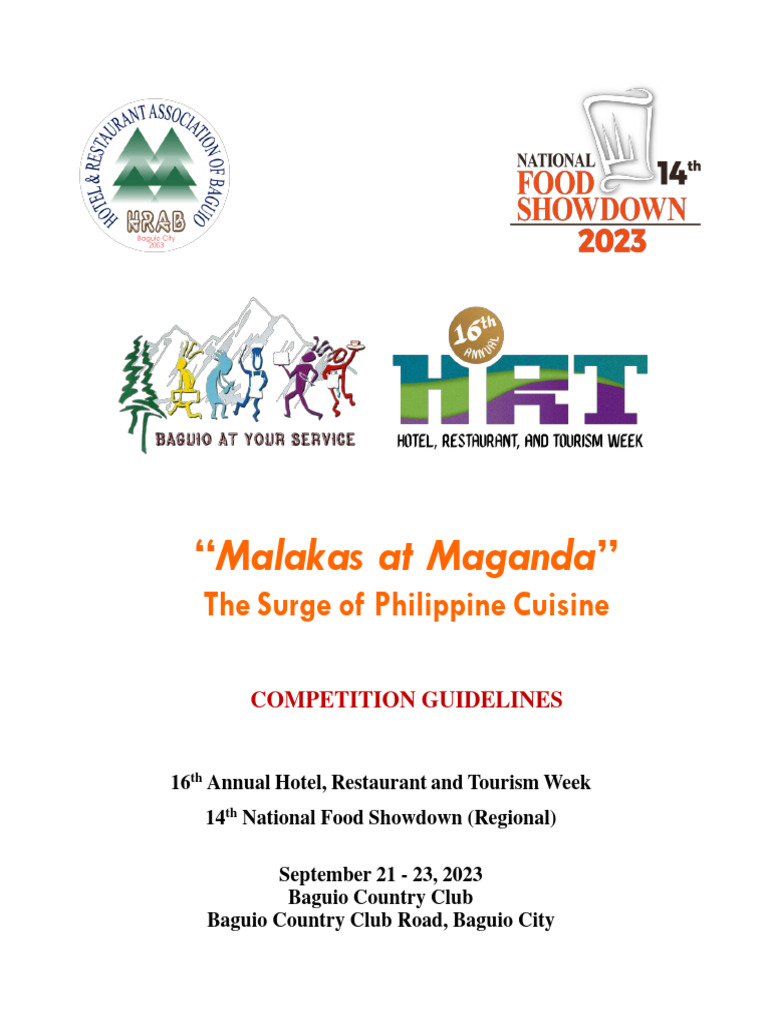 16th National Food Showdown Guidelines | PDF | Fee | Cooking