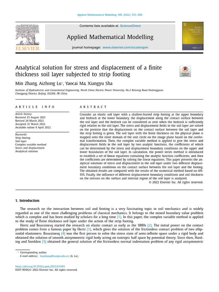 23 - Analytical Solution For Stress and Displacement of A Finite ...
