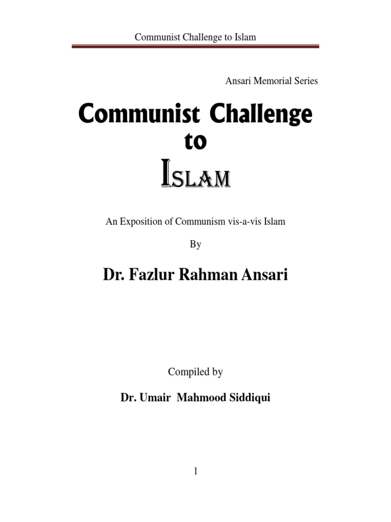 Communist Challenge To Islam | PDF | Communism