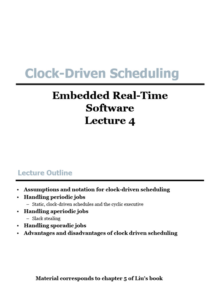 RTSys Lecture Note - Ch04 Clock-Driven Scheduling | Download Free PDF ...