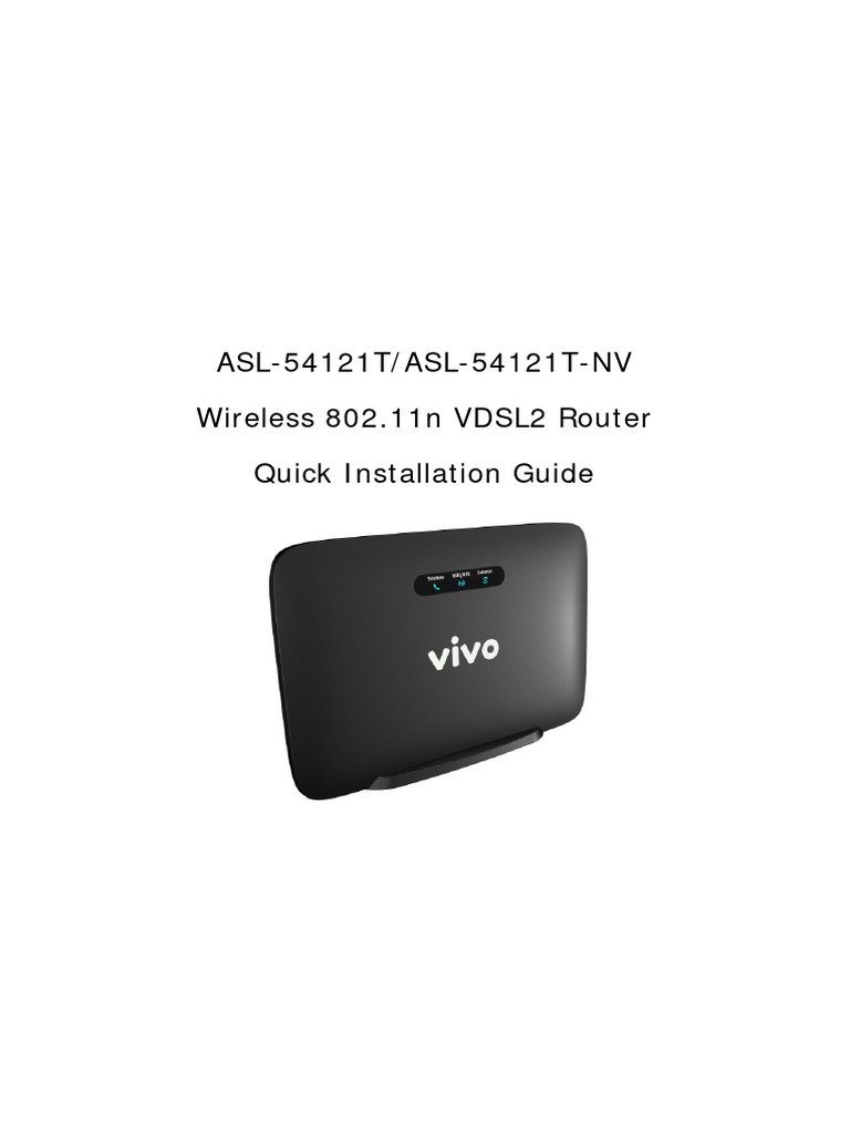 Quick Guide for ASL-54121T Router Setup | PDF | Electrical Wiring ...