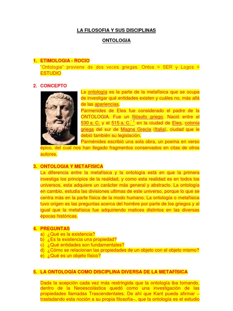ONTOLOGIA FILOSOFIA | Ontología | Metafísica