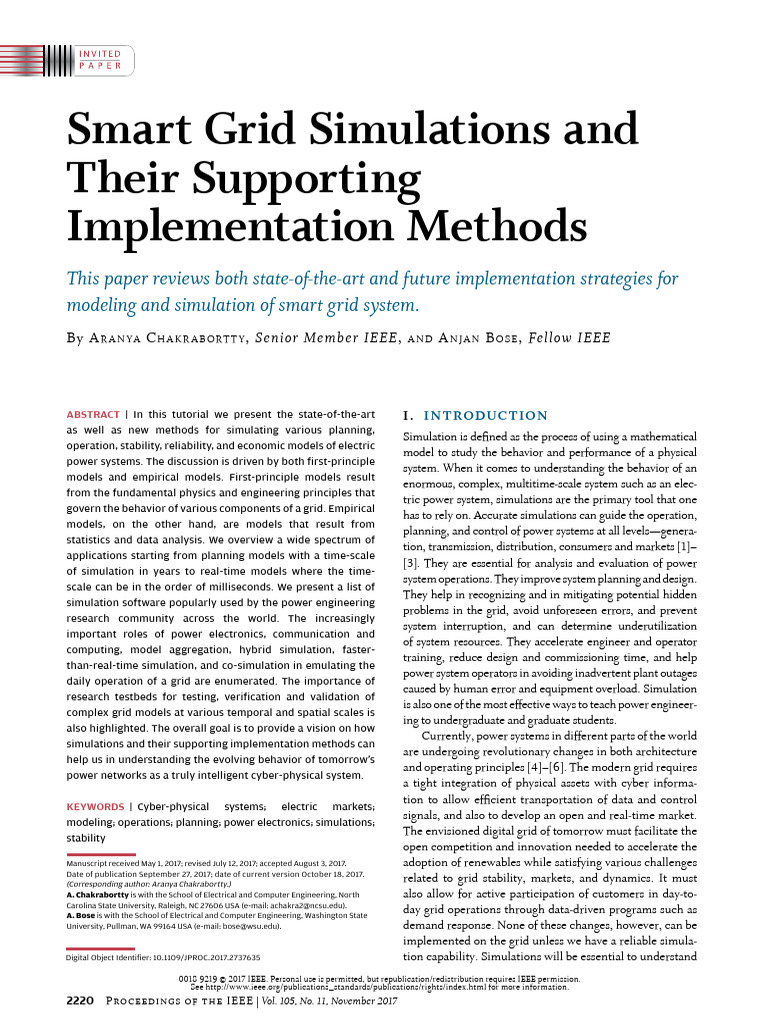 30-Smart Grid Simulations and Their Supporting Implementation Methods | PDF | Simulation ...