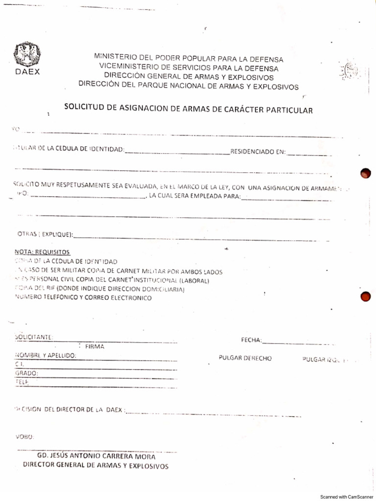 Solicitud Daex | PDF