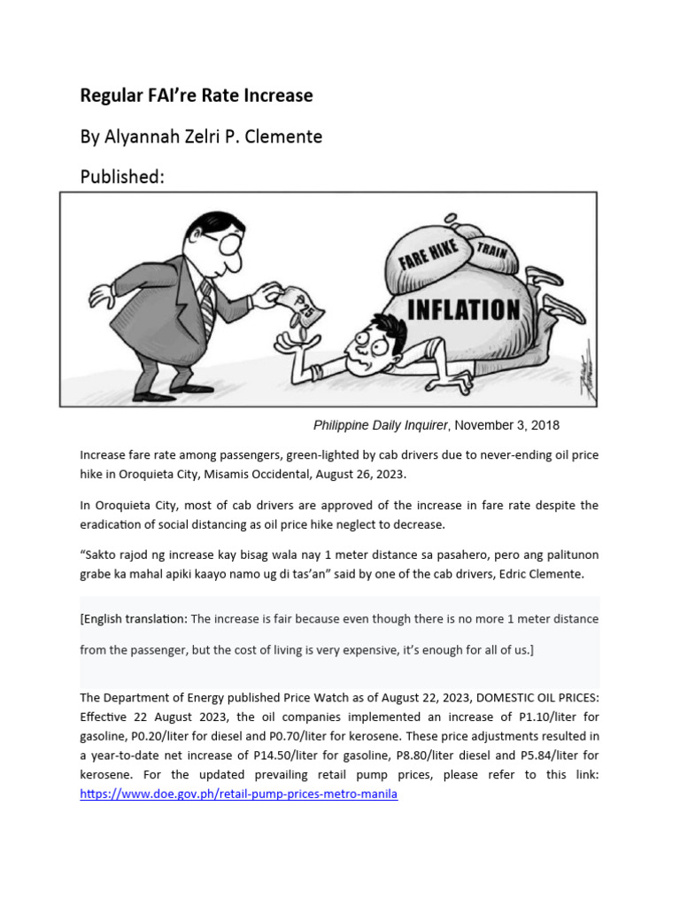 NEW FARE RATE VOWcher | Download Free PDF | Cost Of Living | School Voucher