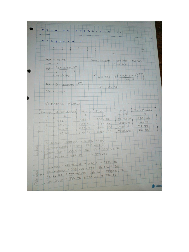 Hoja de Ejercicio - Semana 11 | PDF