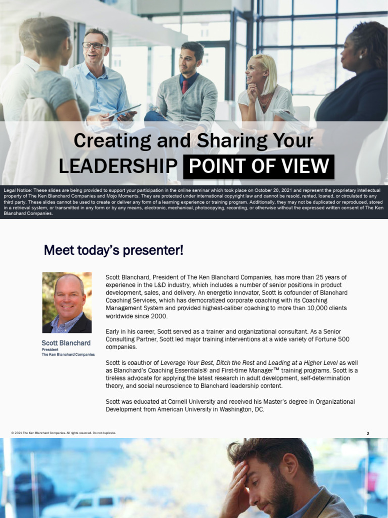 Creating and Sharing Your Leadership Point of View | PDF | Leadership ...