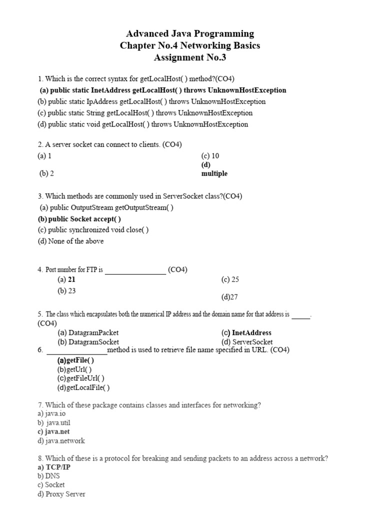 Assignment No. 3 | PDF | Port (Computer Networking) | Internet Protocol ... Assignment No. 3 | PDF | Port (Computer Networking) | Internet Protocol ...