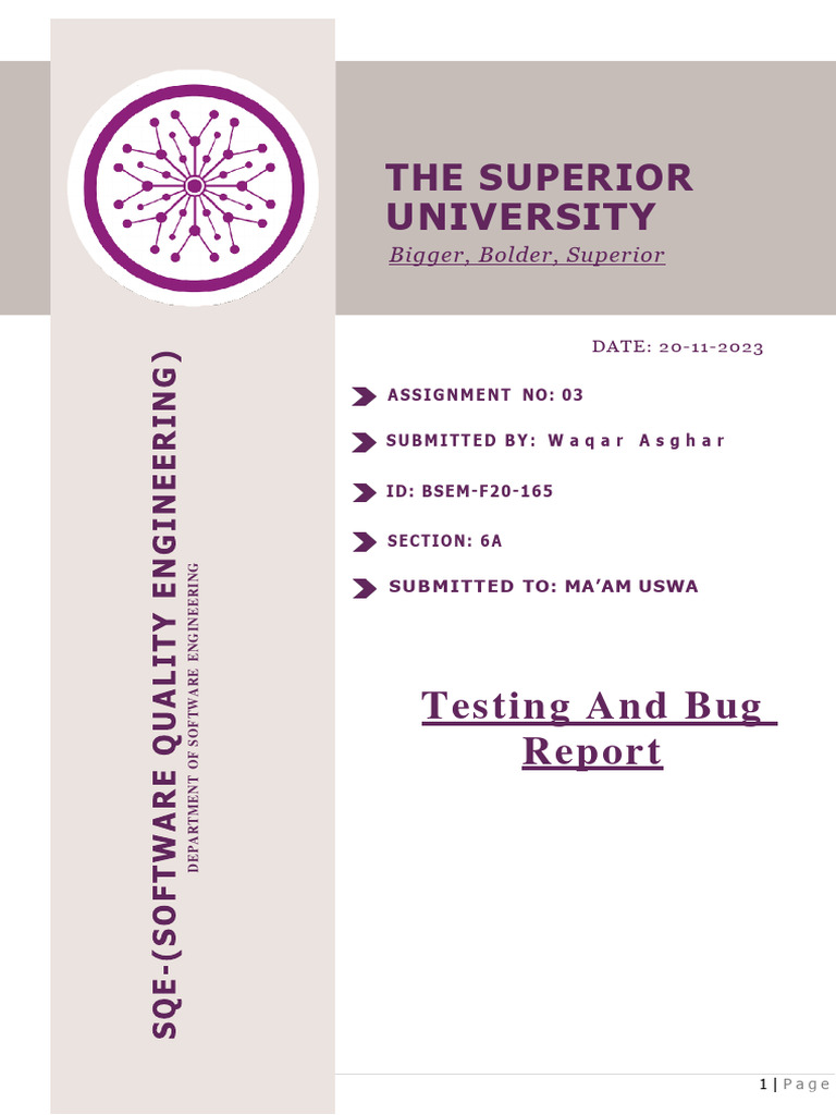 Assignment-3 - SQE | PDF | Software Testing | Systems Science Assignment-3 - SQE | PDF | Software Testing | Systems Science