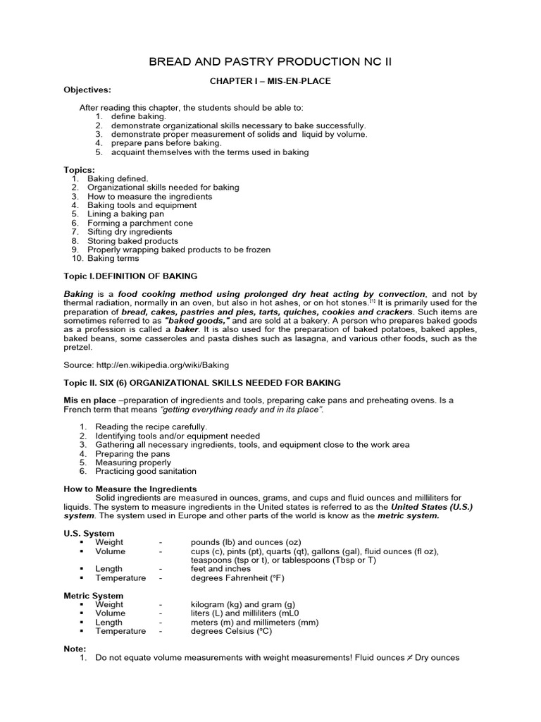 Bread and Pastry Production Module | PDF | Chocolate | Types Of Chocolate