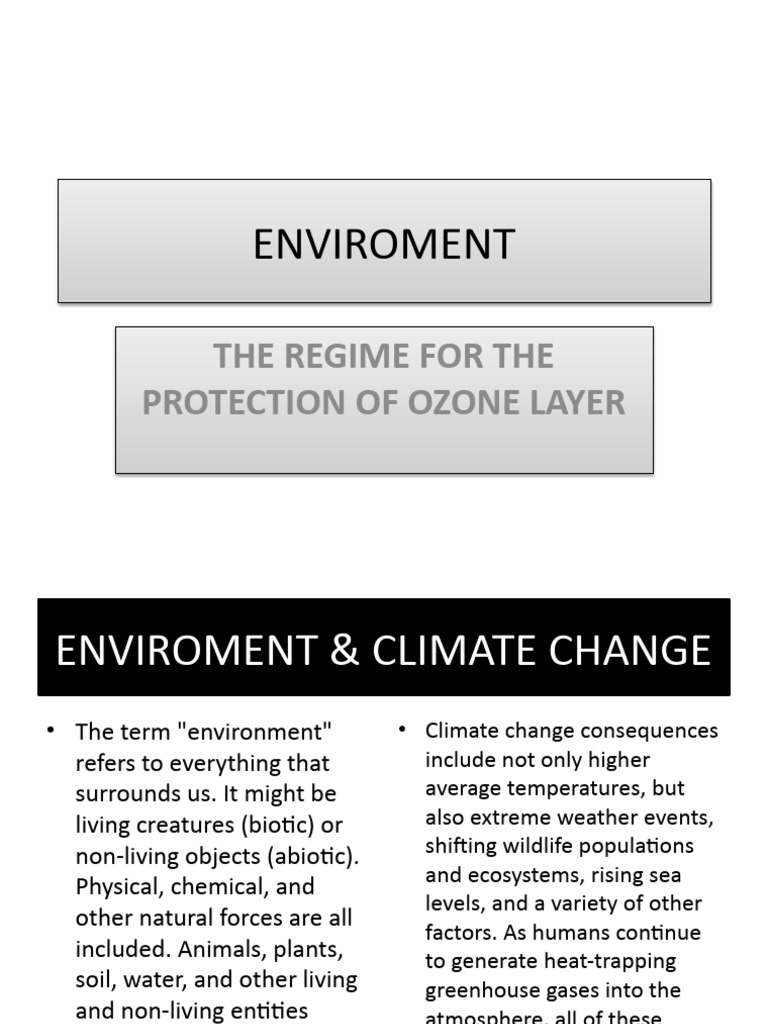 Enviroment | PDF | Natural Environment | Climate Change