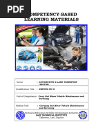Competency-Base Curriculum Driving NC II | PDF | Occupational Safety ...