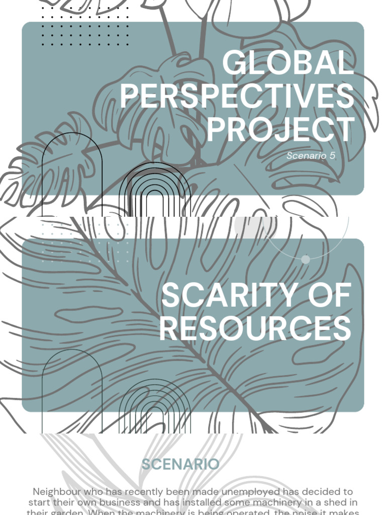 Scarcity of Resources | PDF | Natural Environment