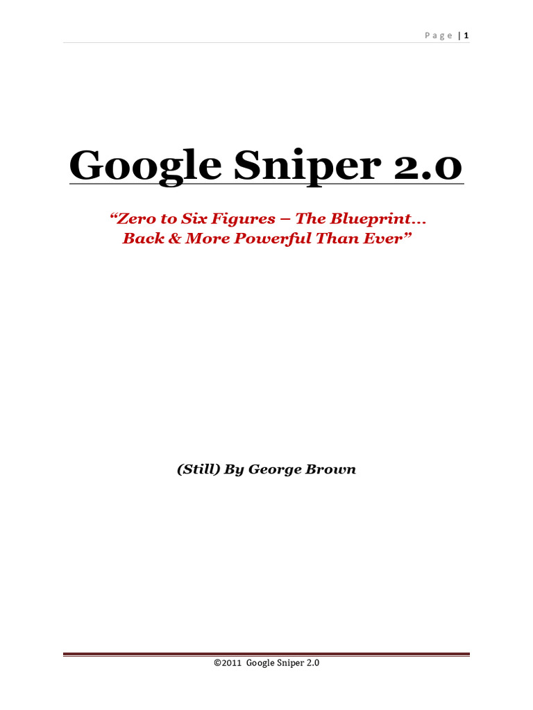 Google Sniper 2 0 | PDF | Search Engine Optimization | Word Press