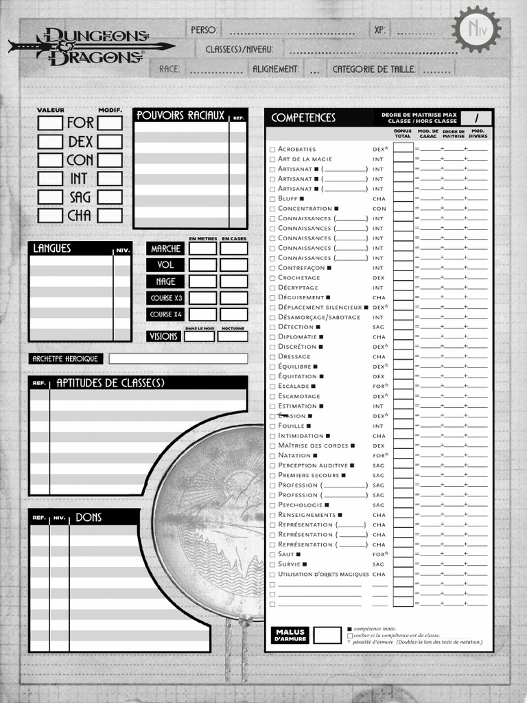 8778 Feuille de Perso dd3.5 | PDF