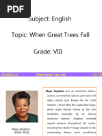 When Great Trees Fall | PDF | Poetry | Maya Angelou