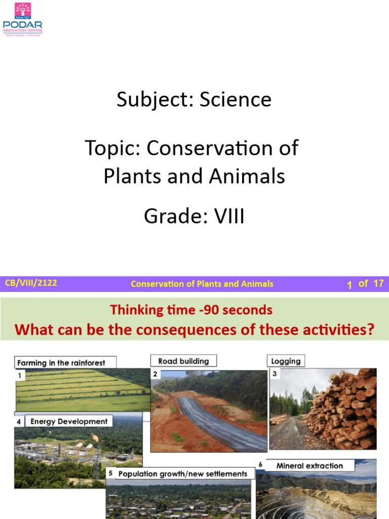 CB VIII Sci Deforestation | PDF | Conservation Biology | Forests