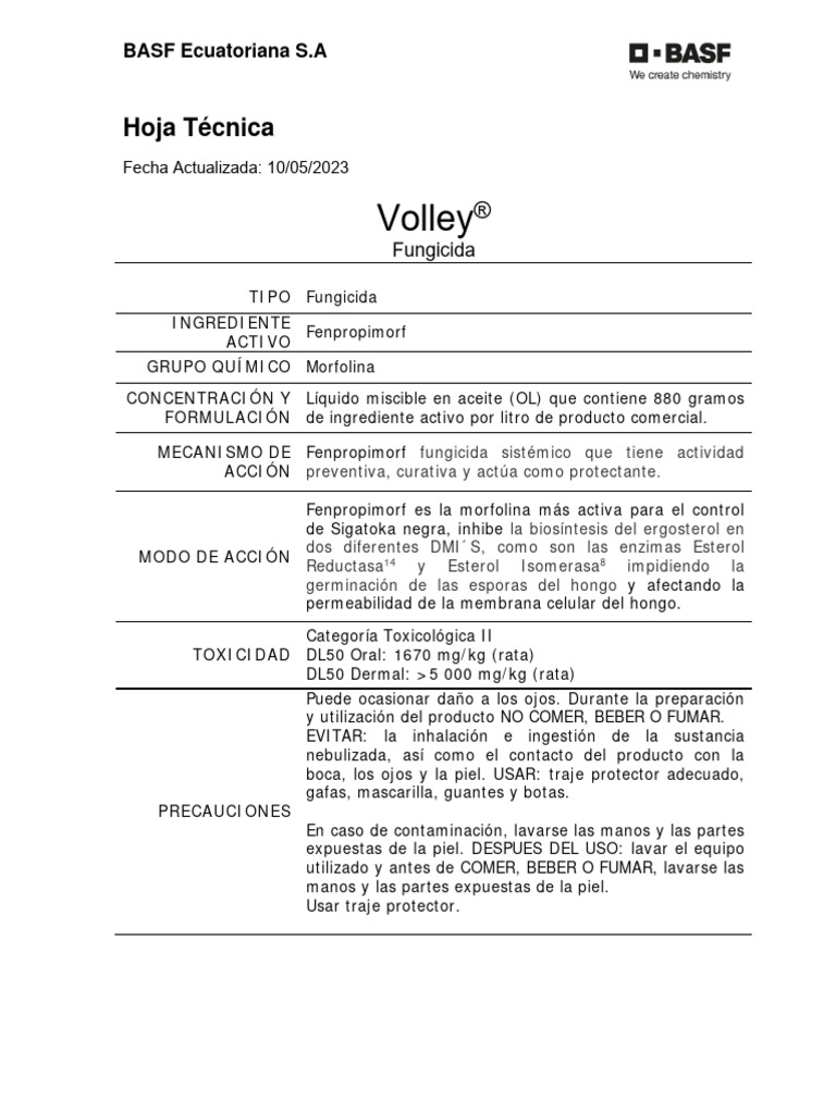 Ficha Técnica Volley® | PDF