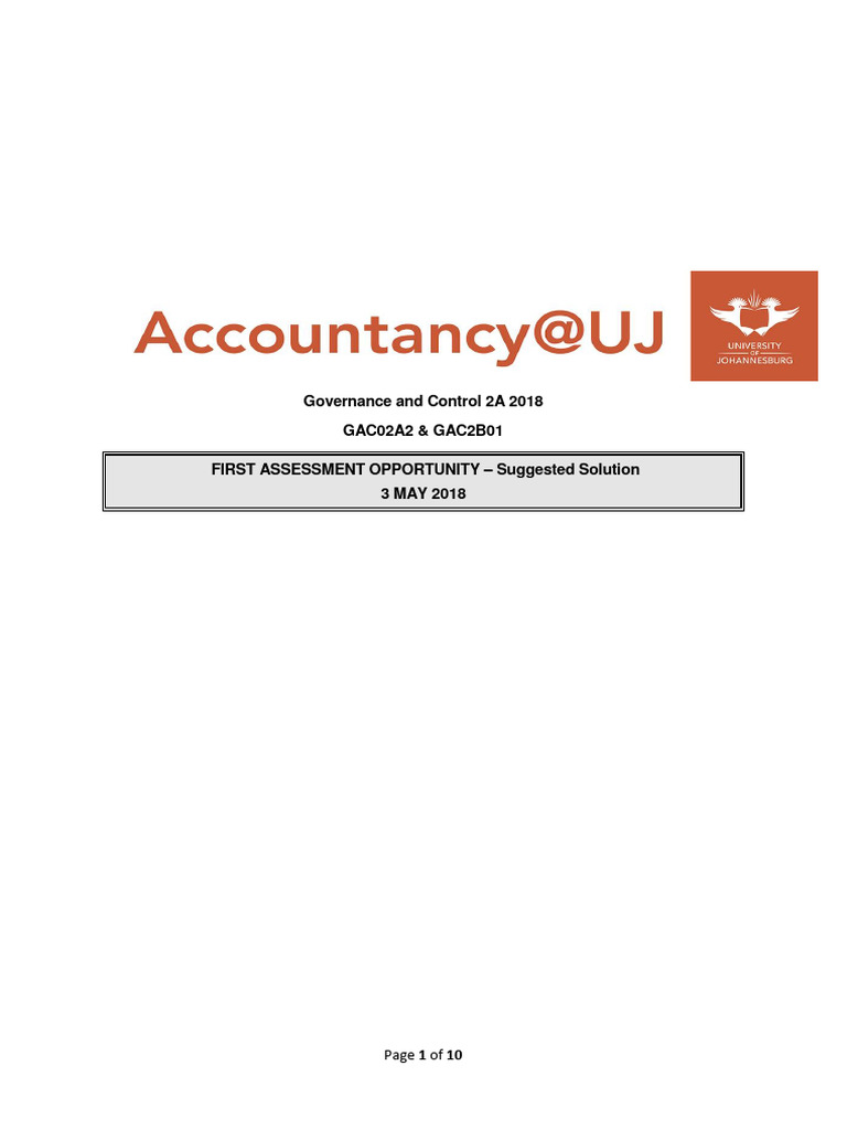 GAC02A2 2018 AO2 Suggested Solution | PDF | Internal Control | Economies