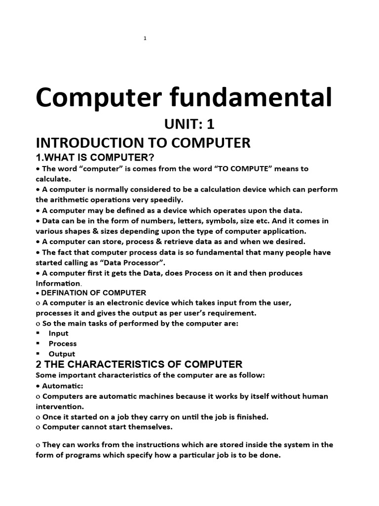Fundamental of Computers | PDF | Random Access Memory | Multi Core ... Fundamental of Computers | PDF | Random Access Memory | Multi Core ...