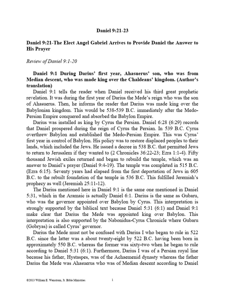 Daniel 9 21 23 Doc | PDF