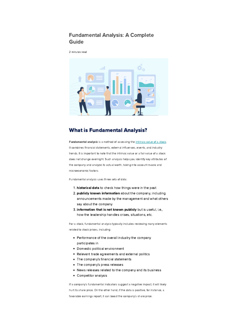 Fundamental Analysis - Definition, Types, Benefits, and How To Do | PDF | Investing | Technical ...