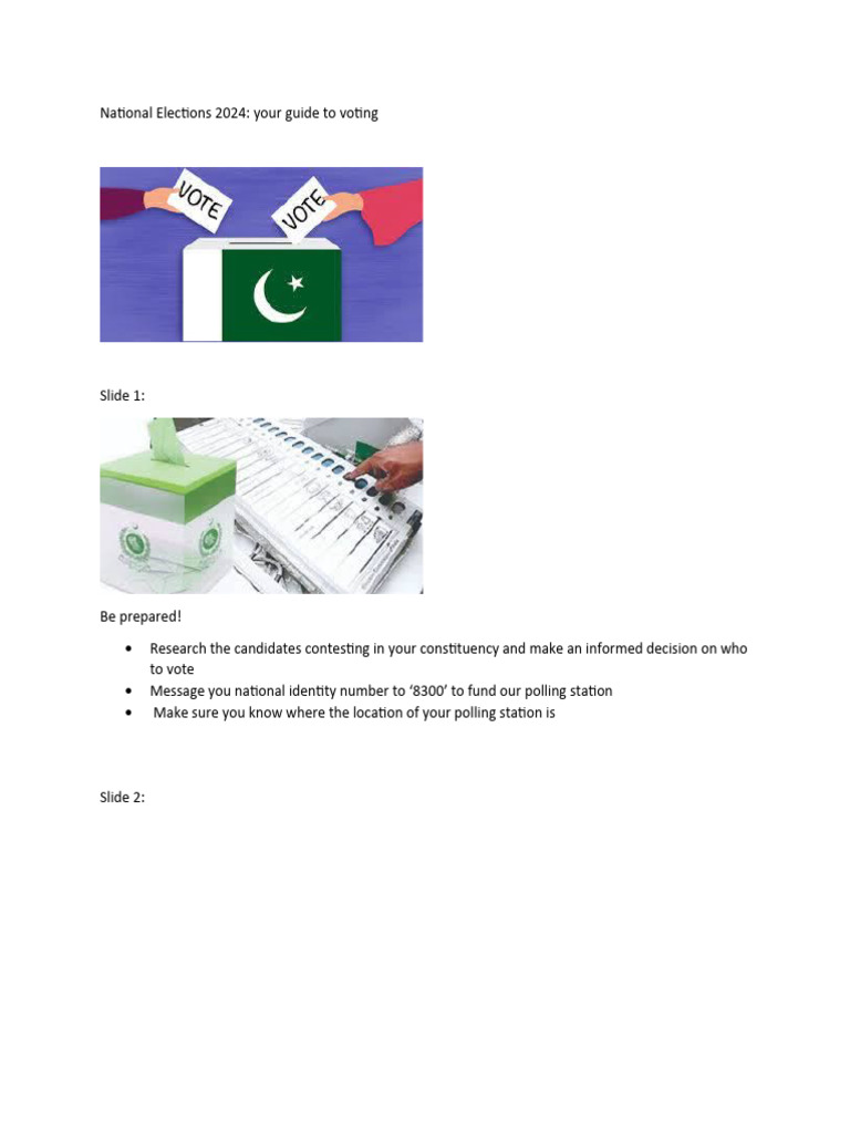 National Elections 2024 Voting Guide | PDF