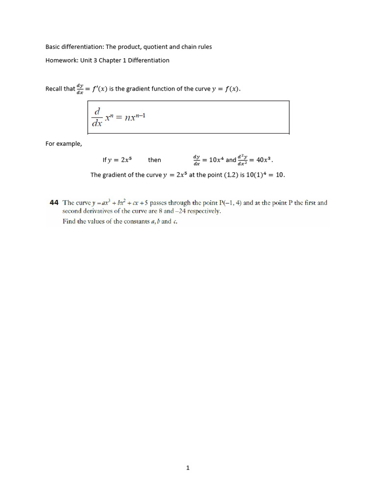 Calculus: Differentiation Rules | PDF
