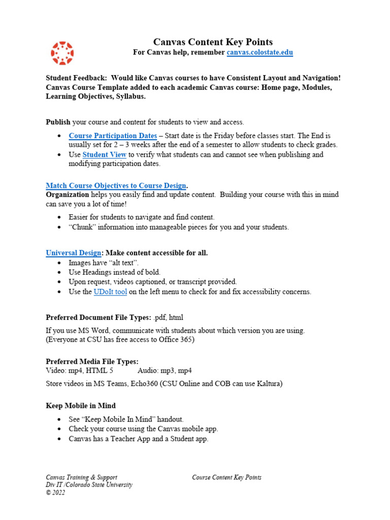 Canvas Content Key Points | PDF | Computer File | Computing