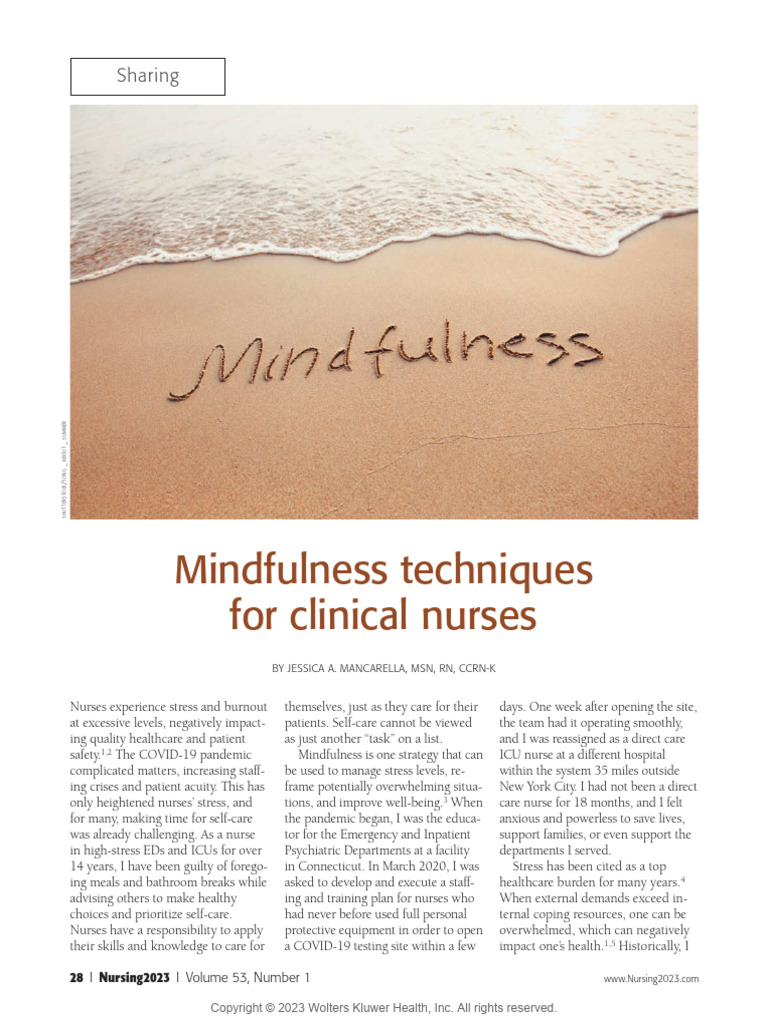 Mindfulness | PDF | Mindfulness | Nursing
