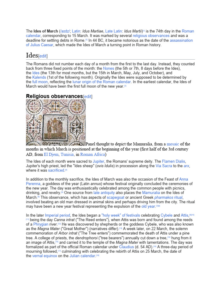 The Ides of March | PDF | Biographers Of Ancient People | Ancient Rome