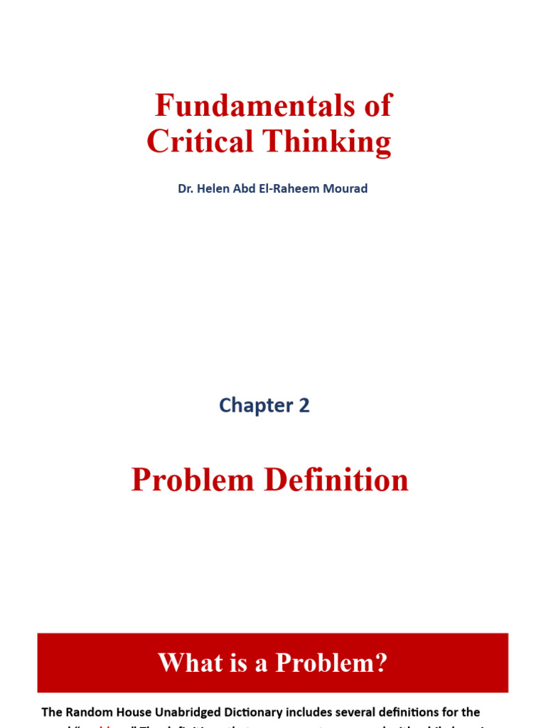 Critical Thinking Ch2 | PDF | Thought | Critical Thinking