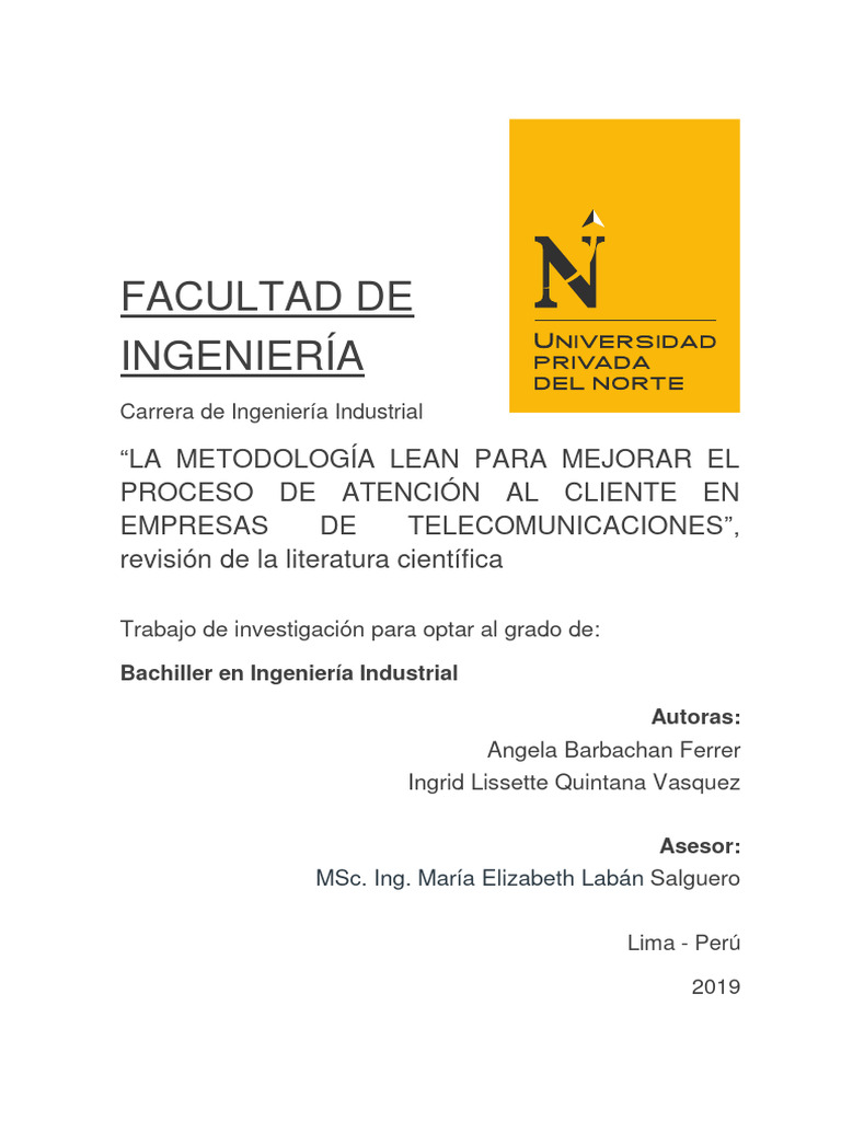 Barbachan Ferrer, Angela-Quintana Vasquez, Ingrid Lissette | PDF | Lean ...