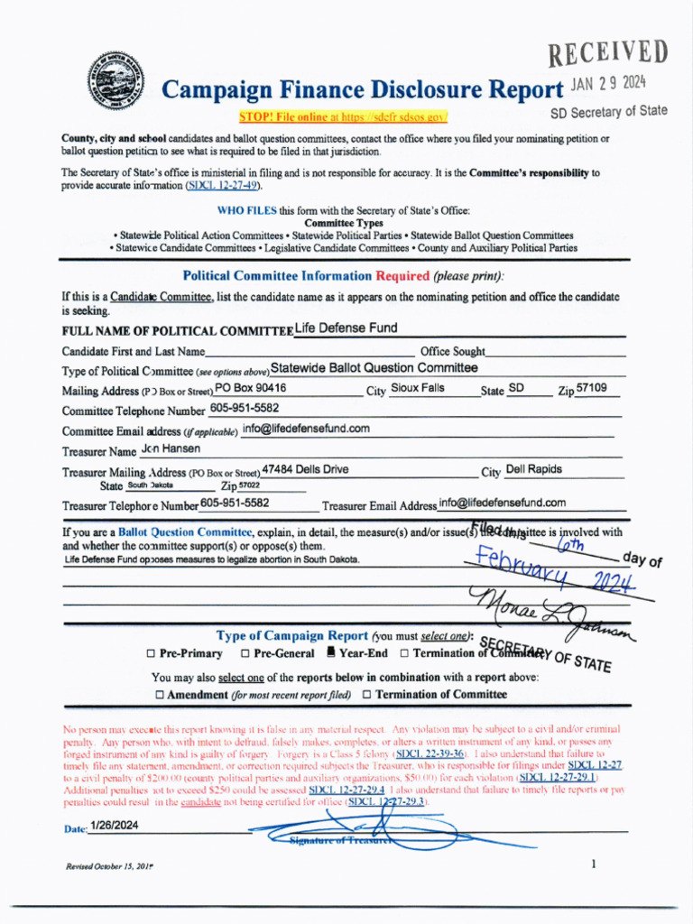 Life Defense Fund 2023 YE Report | PDF