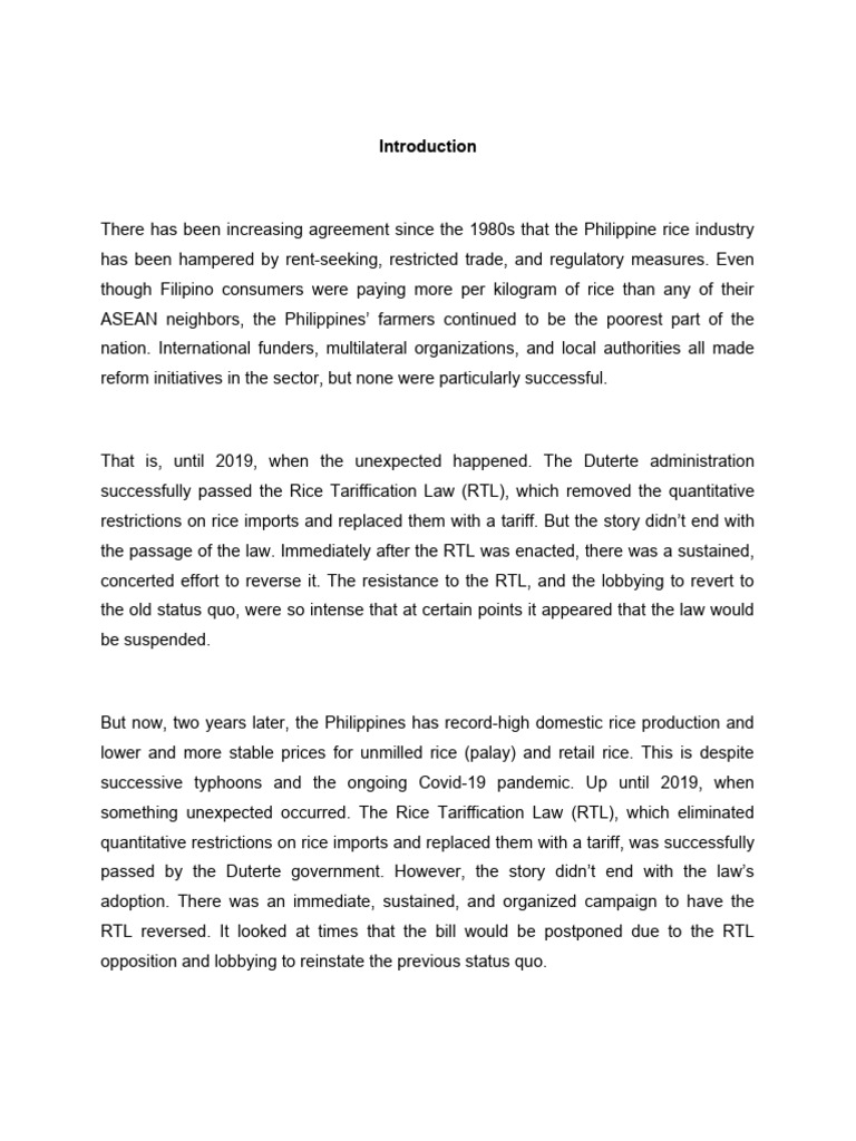 Document | PDF | Rice | Inflation