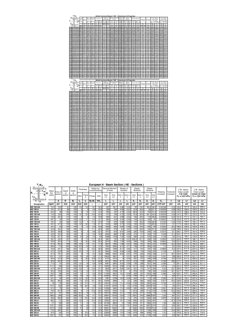 Structural Sections (EC+BS) | PDF | Buckling | Beam (Structure)