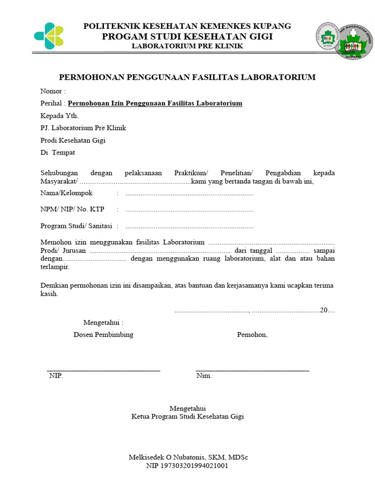 Form Peminjaman Ruangan | PDF