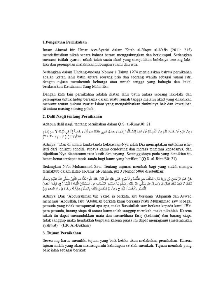 Materi Bab 4 Pernikahan | PDF