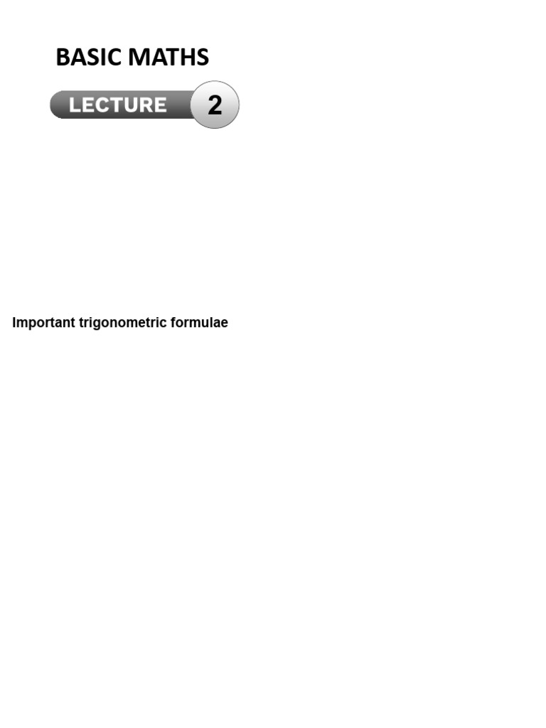 Basic Maths l2 | PDF | Science & Mathematics