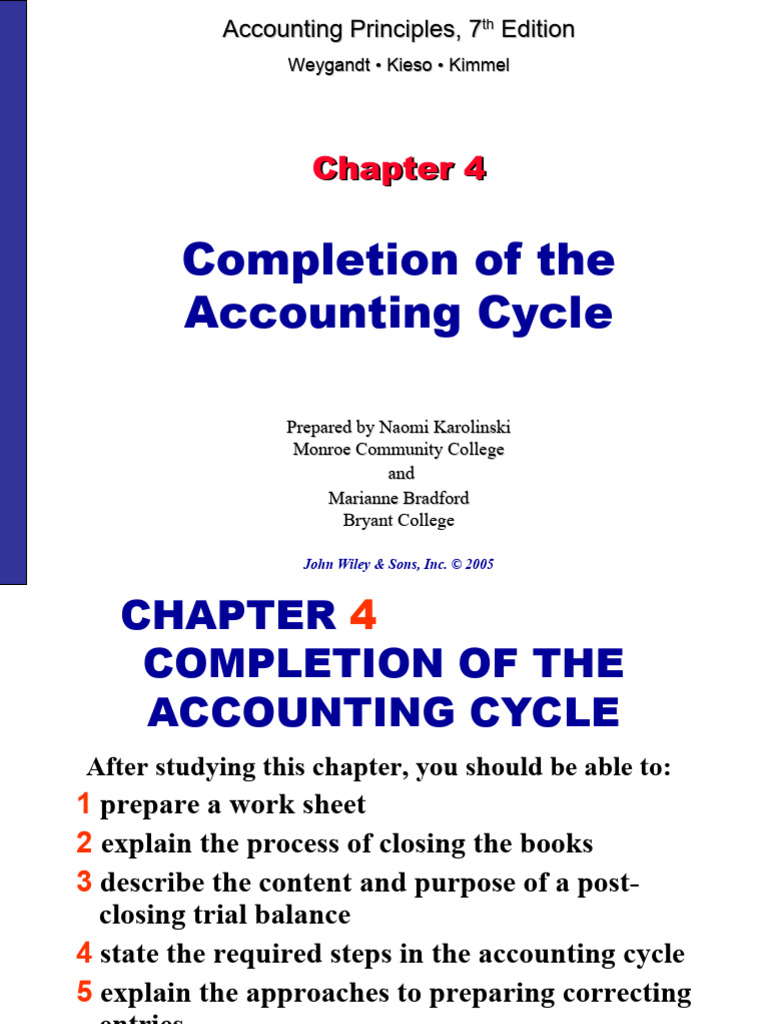A - Ch04 - Completion of The Accounting Cycle | PDF