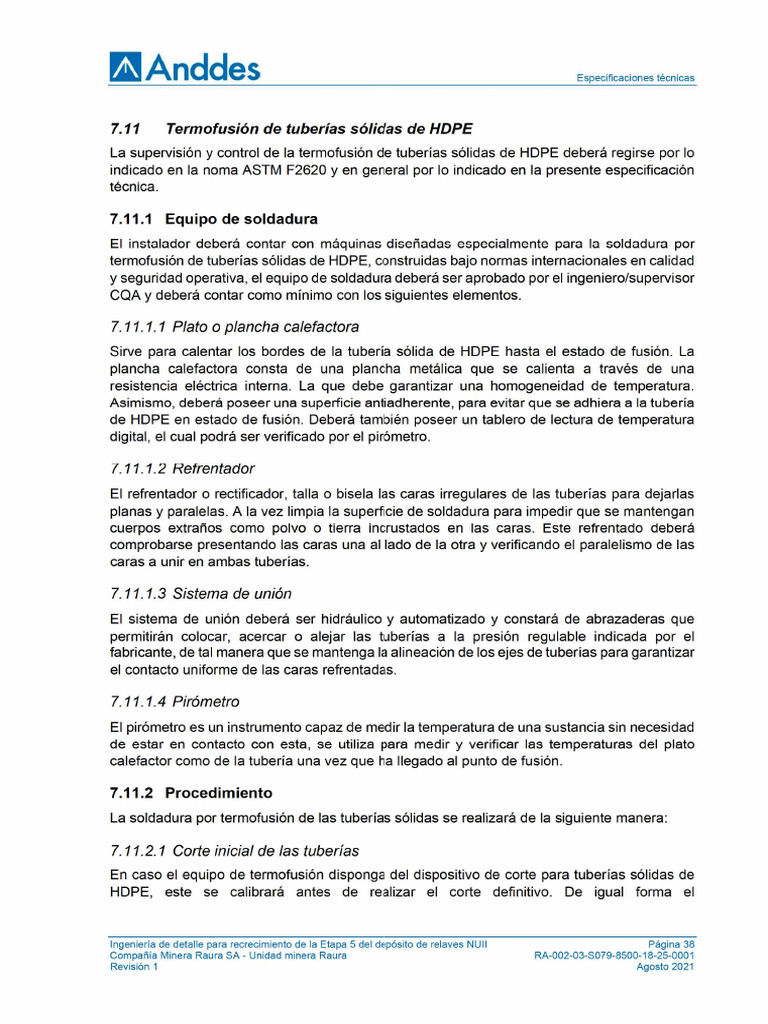Eett Tubería Termofusión | PDF
